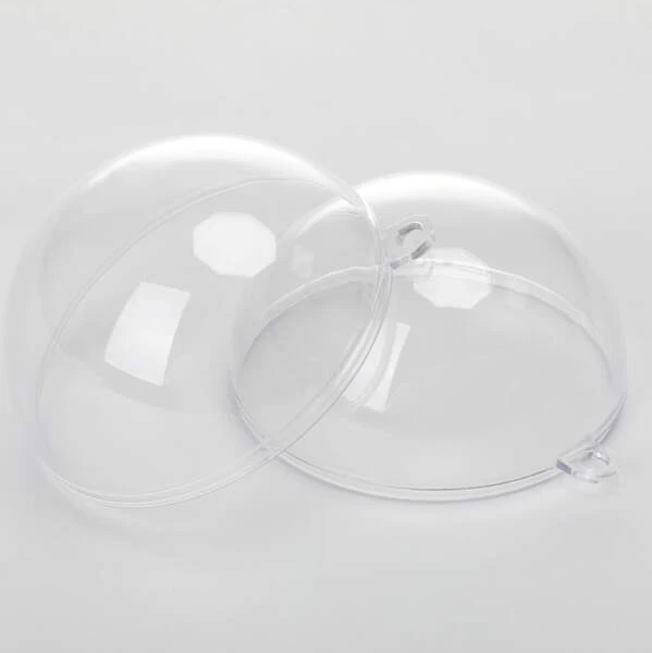 Acrylic Christmas Split Baubles – Round – Artistiq Designs